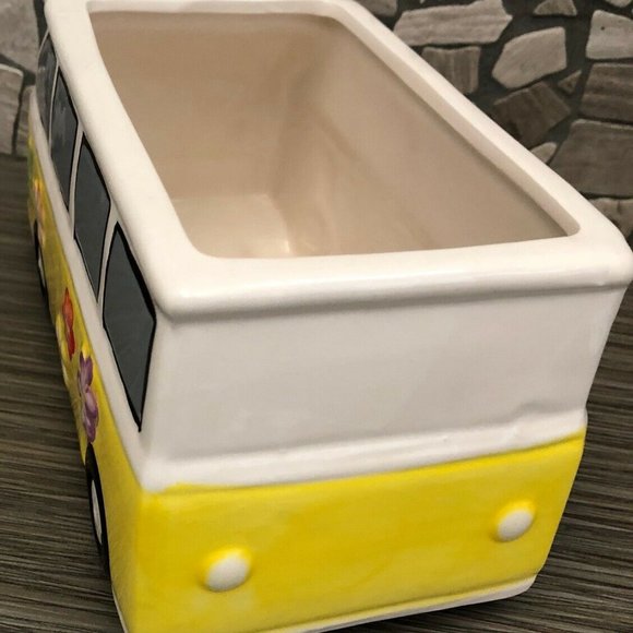 Other | Ceramic Vw Bus Planter Yellow With | Poshmark